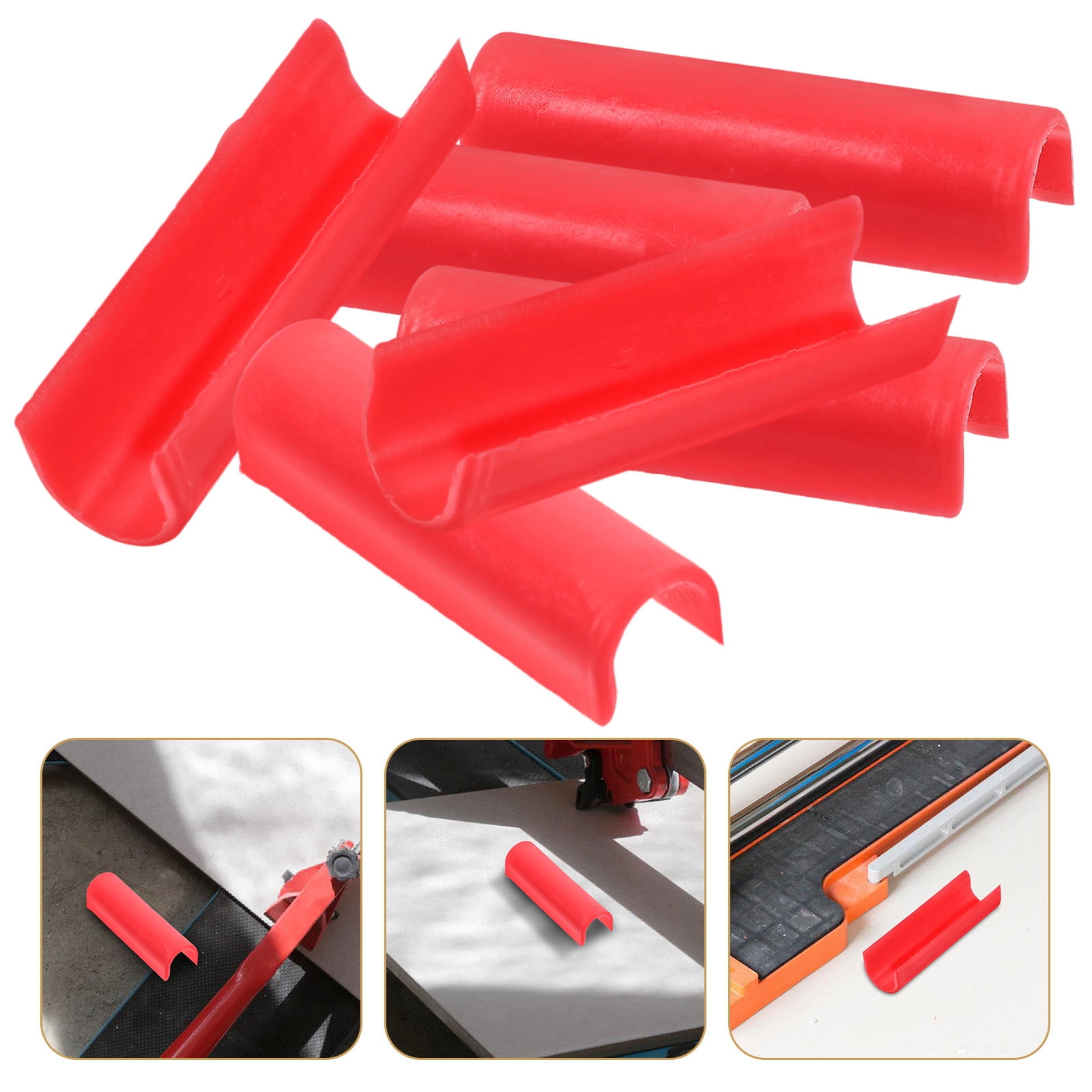 OHOIOLLA Red Plastic U-Shaped Tile Cutting Operations 50Set Positioning ...