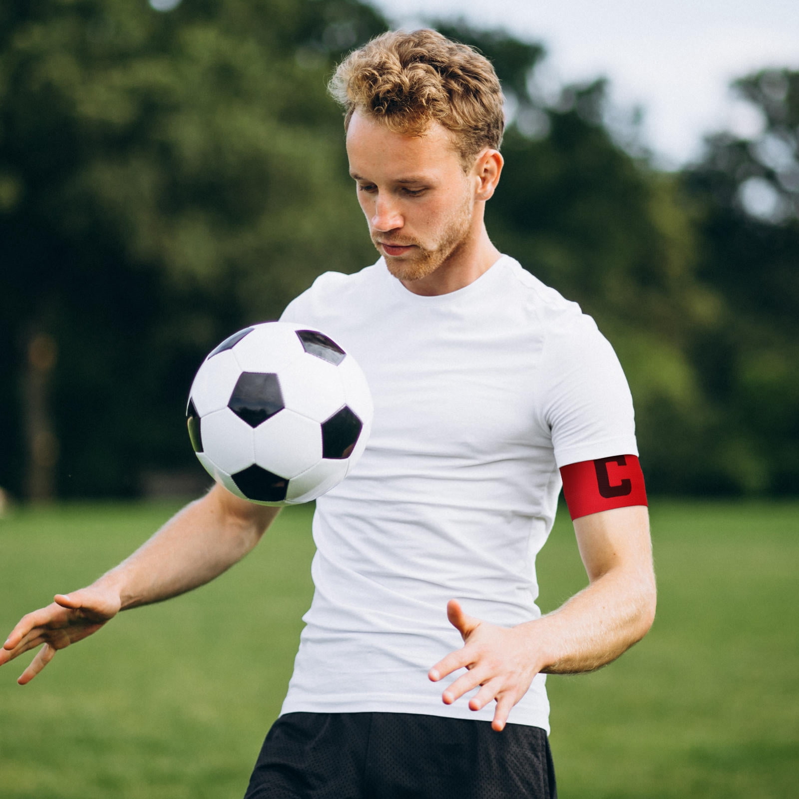 OHOIOLLA Red Soccer Capitan Band 1Pack with Fashion Design for Youth ...