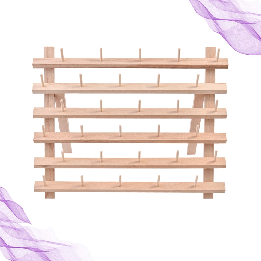 OHOIOLLA Sewing Thread Spool Storage Racks Foldable Beechwood Organizer ...