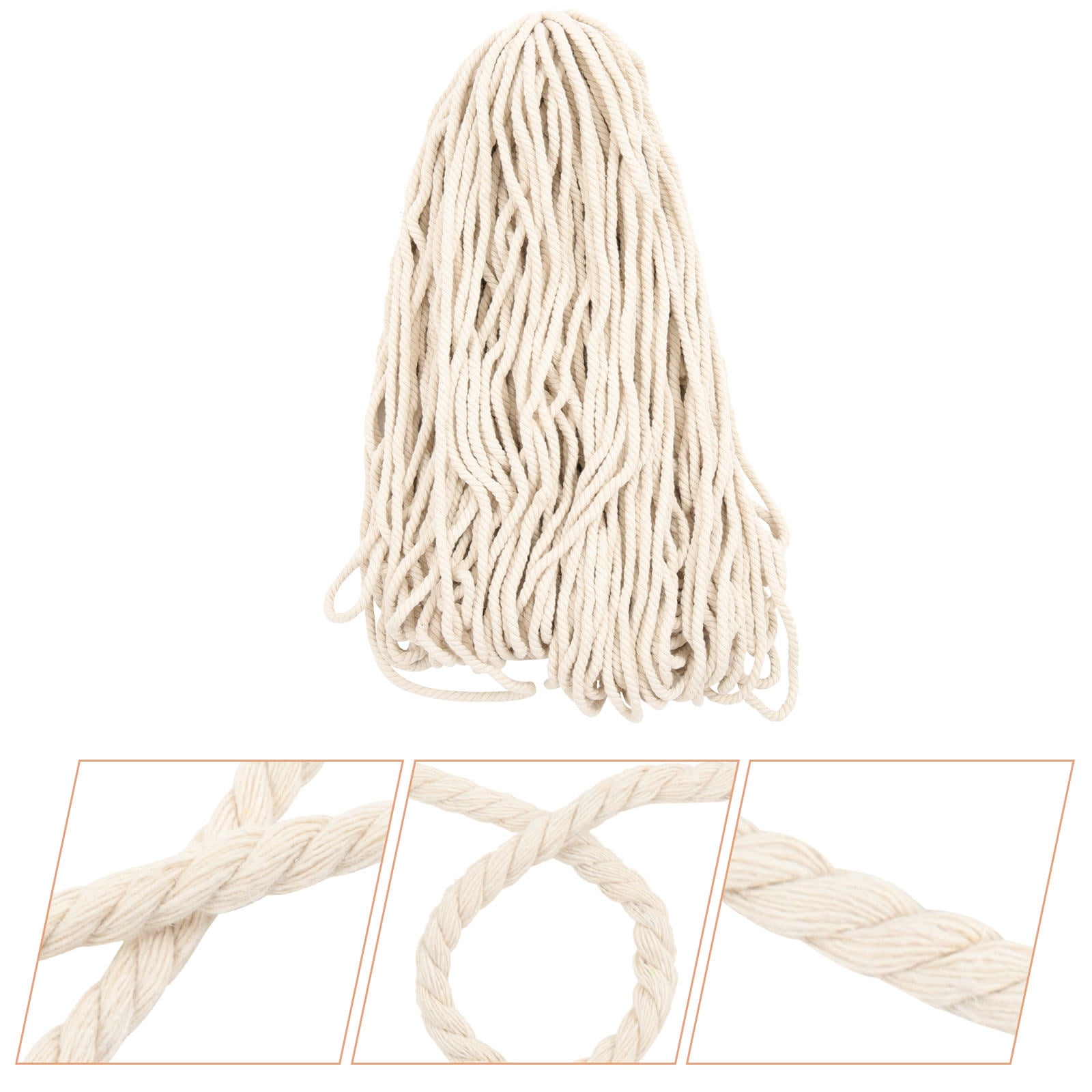 OHOIOLLA Single Strand Cotton Rope 1 Roll for Garden Use in Beige and ...