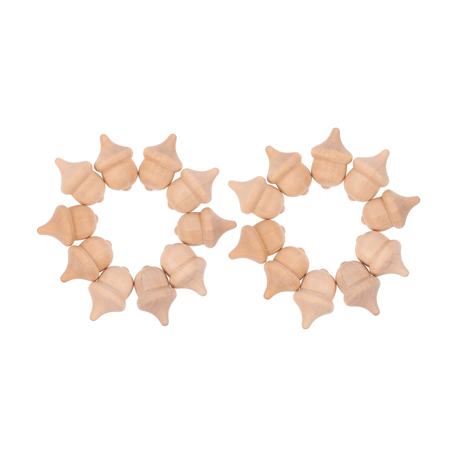 OHOIOLLA Wood Craft Toy 20Pack Hazelnut Shape for Kids Painting Craft ...