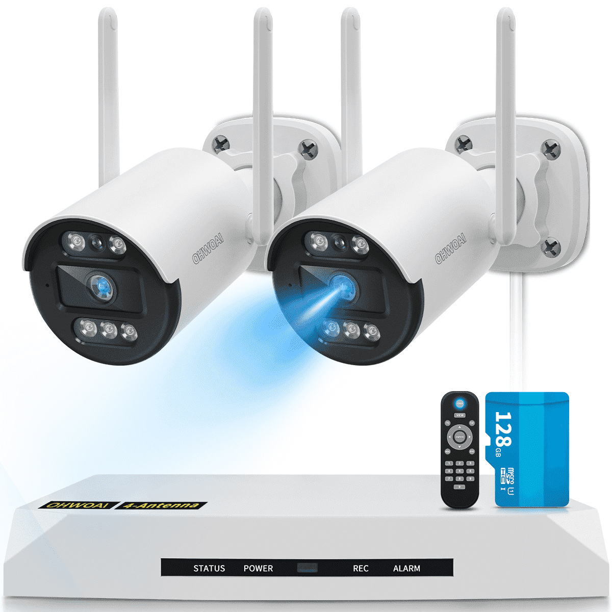 OHWOAI 130°Wide Angle View Security Camera Wireless System,WIFI Cameras ...