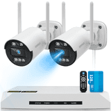 OHWOAI 130°Wide Angle View Security Camera Wireless System,WIFI Cameras ...