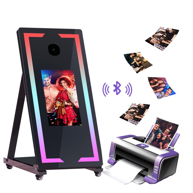 OHYEAHSPIN 65-inch Magic Mirror Photo Booth with Downloadable Software ...