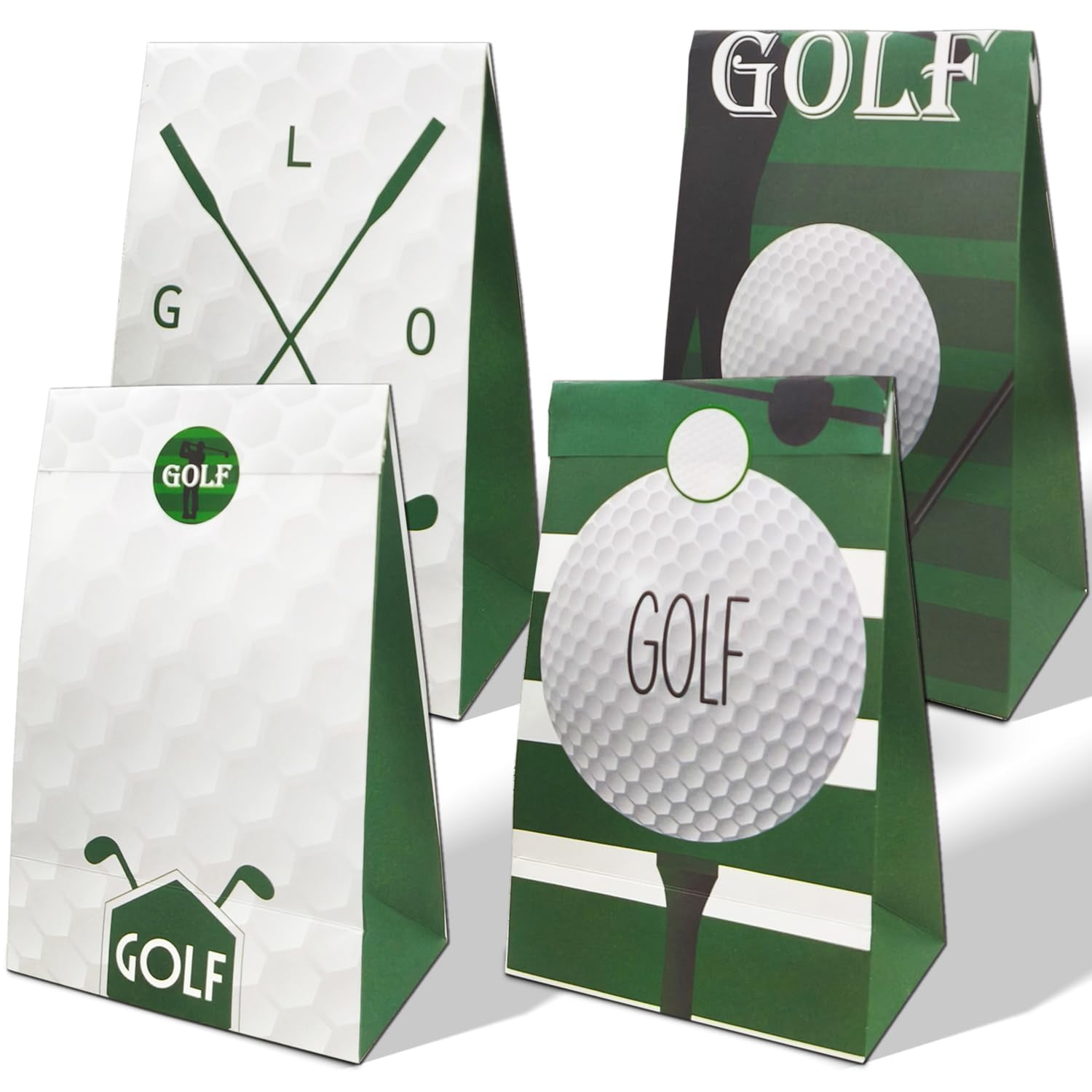 OIAHIYUZ 12 Pack Golf Themed Goodie Bags - Eco-Friendly Kraft Paper ...