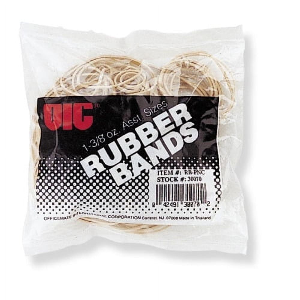 OIC Assorted Size Rubber Bands 1 / Bag - Natural - Walmart.com