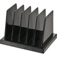 "OfficeMate Compact Desk Sorter, 5 Compartments, Durable Plastic, Black ...