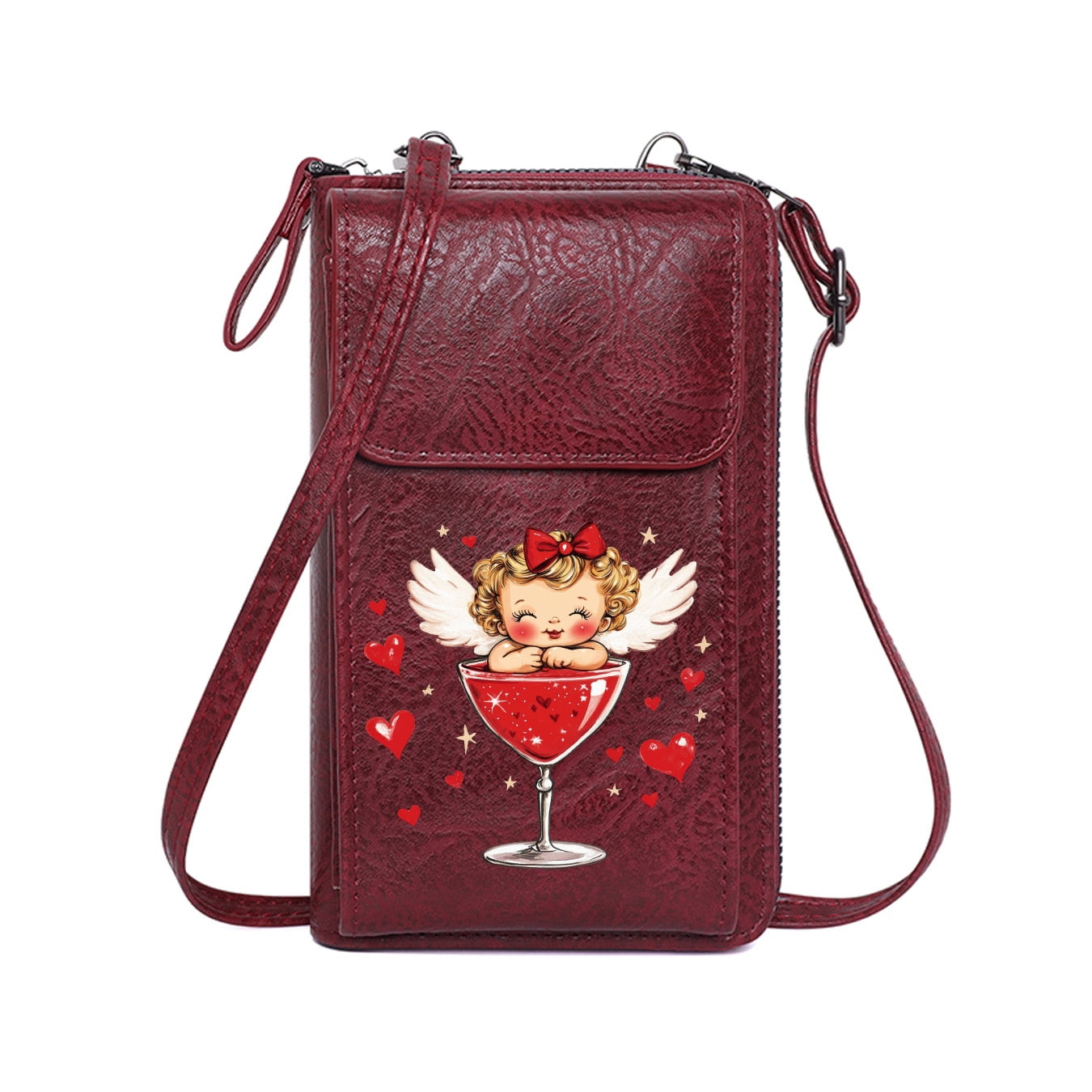 OIDERY Card Wallets Purse Personalized Crossbody Wallets angelic figure ...