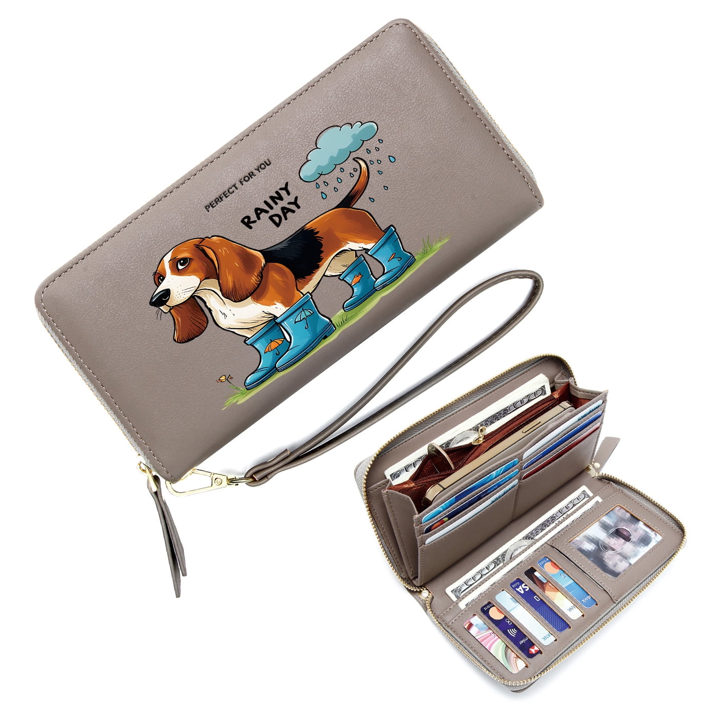 OIDERY Long Zippered Purse Wallet for Women Zipper Pocket Wallet for ...