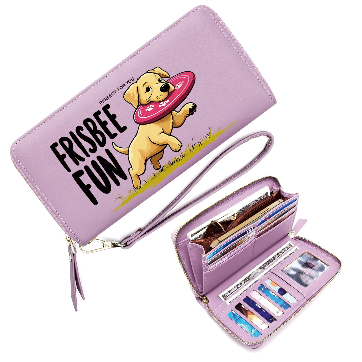 OIDERY Spacious Everyday Wallet for Women Zipper Lady Credit Card Case ...