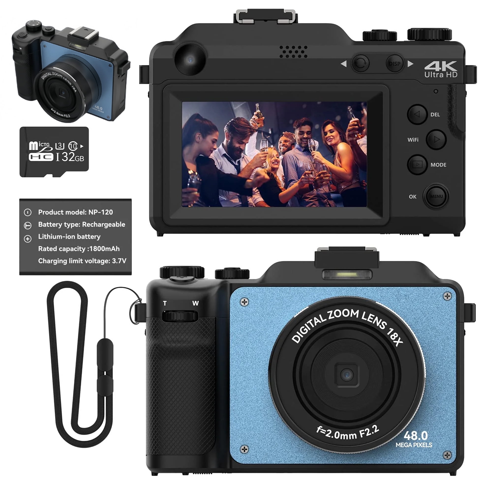Free Shipping! OIEXI 48MP Digital Camera for Photography,4K Video ...