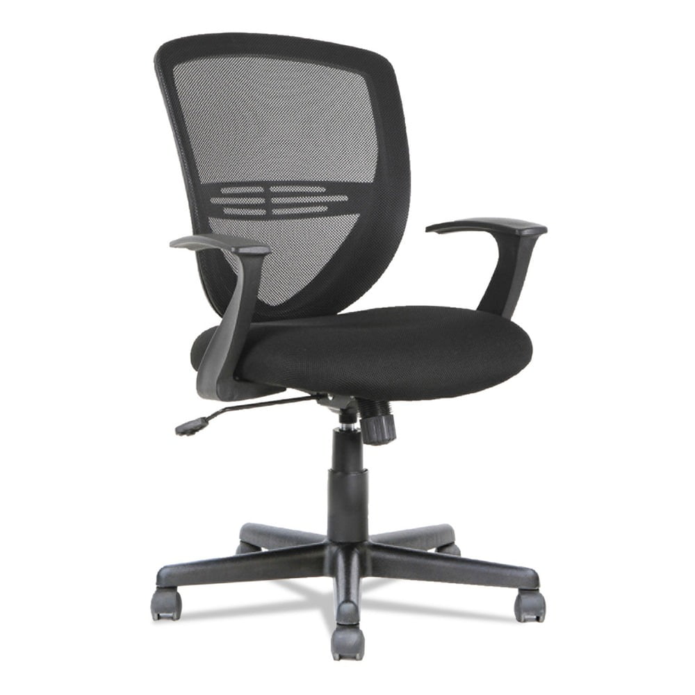 OIF Swivel/Tilt Mesh Mid-Back Task Chair Fixed Cantilevered Arms Black ...