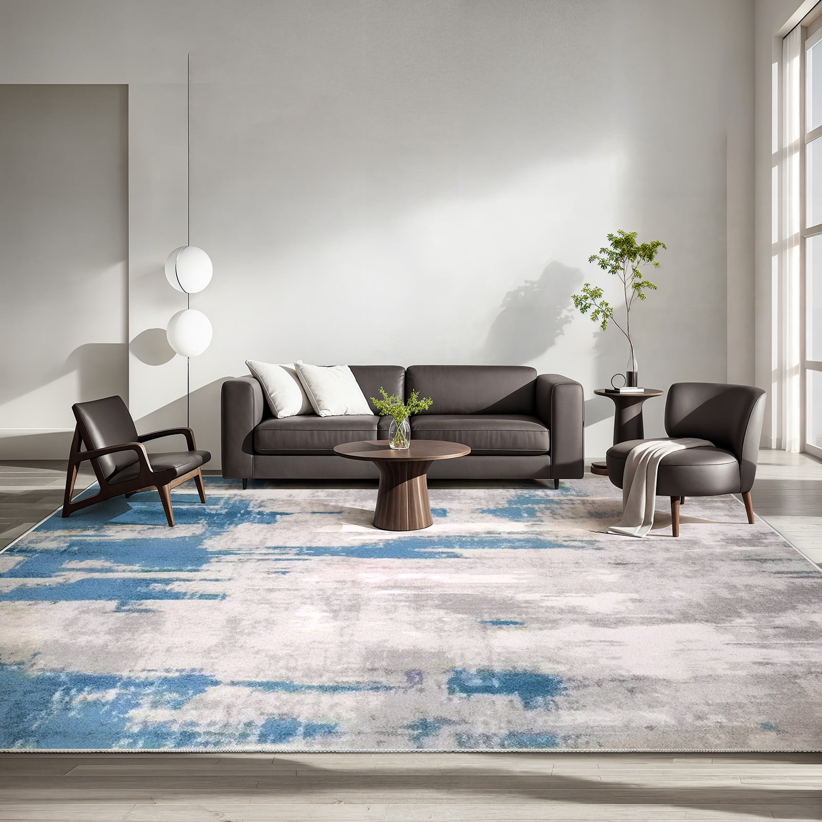 OIGAE Machine Washable Rug - 6'x 9' Low-Pile Area Rug Non-Shedding ...