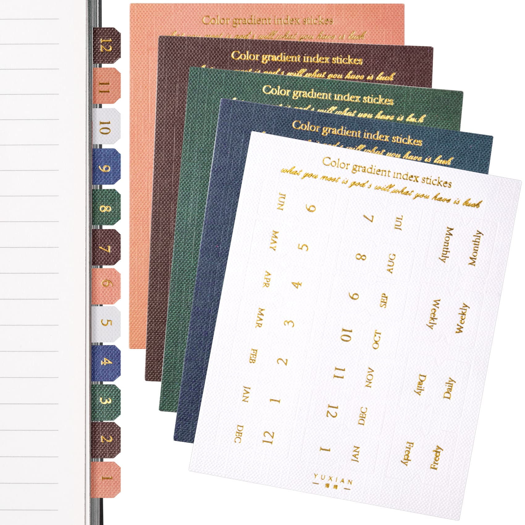 OIIKI Planner Monthly Tabs 20 Sheets, Monthly Tabs for Planners Index ...