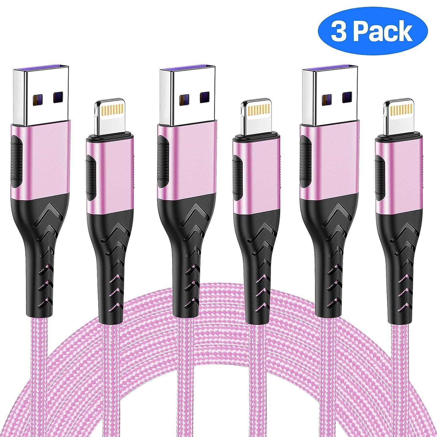 OIITH iPad & iPhone Lightning Cable , Fast Charging Cord Braided 10ft ...