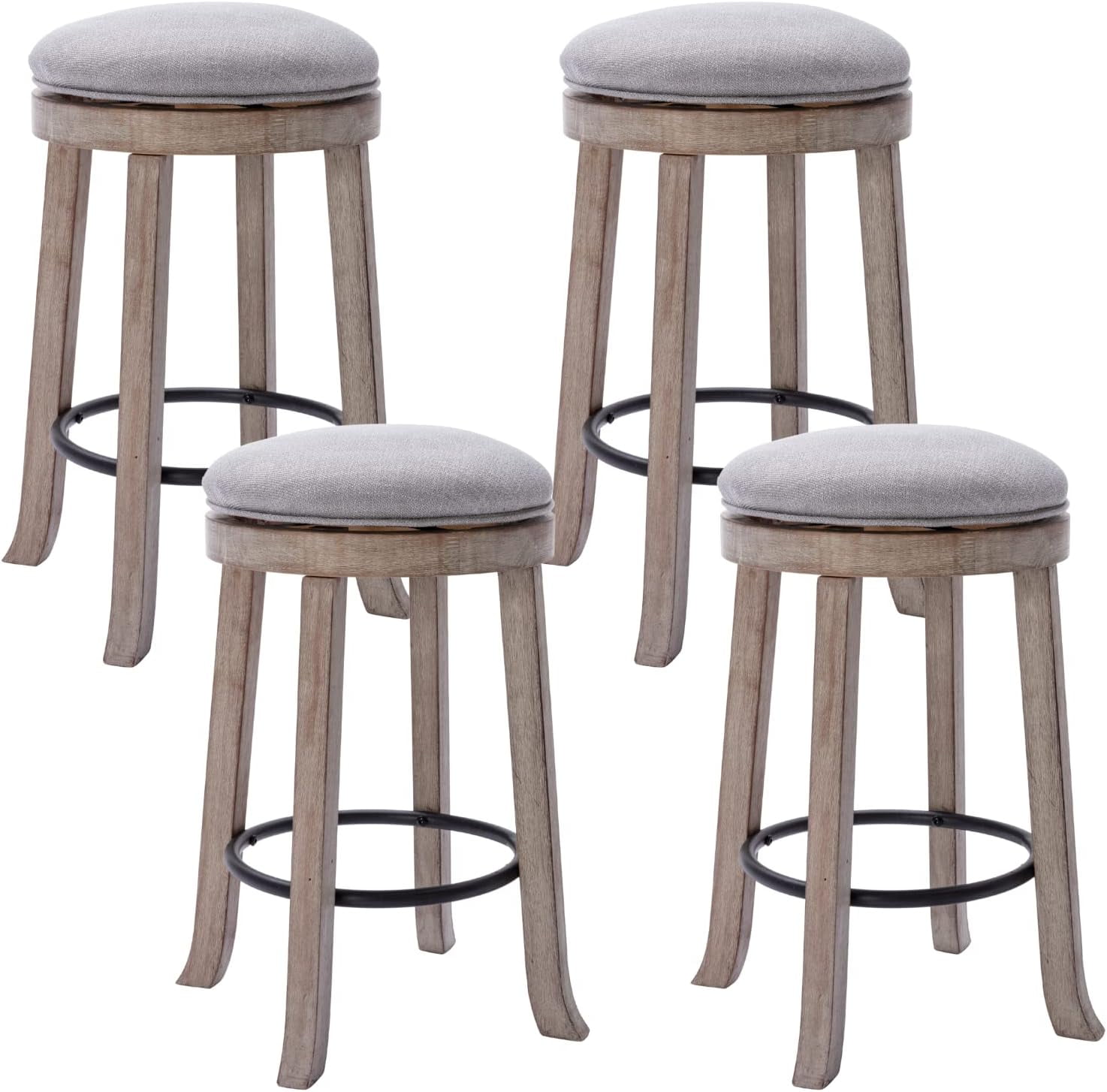OIKMOINB 360°Swivel Bar Stools Set of 1 25.6" Counter Height\u2002Bar ...
