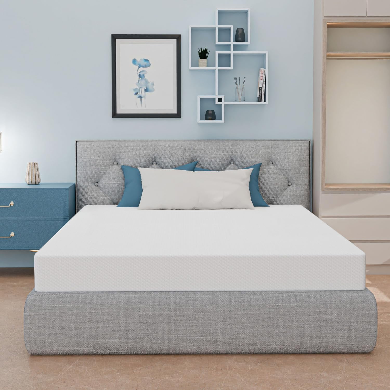 OIKMOINB 5 Inch Gel Memory Foam Mattress Full Size Fiberglass Free ...