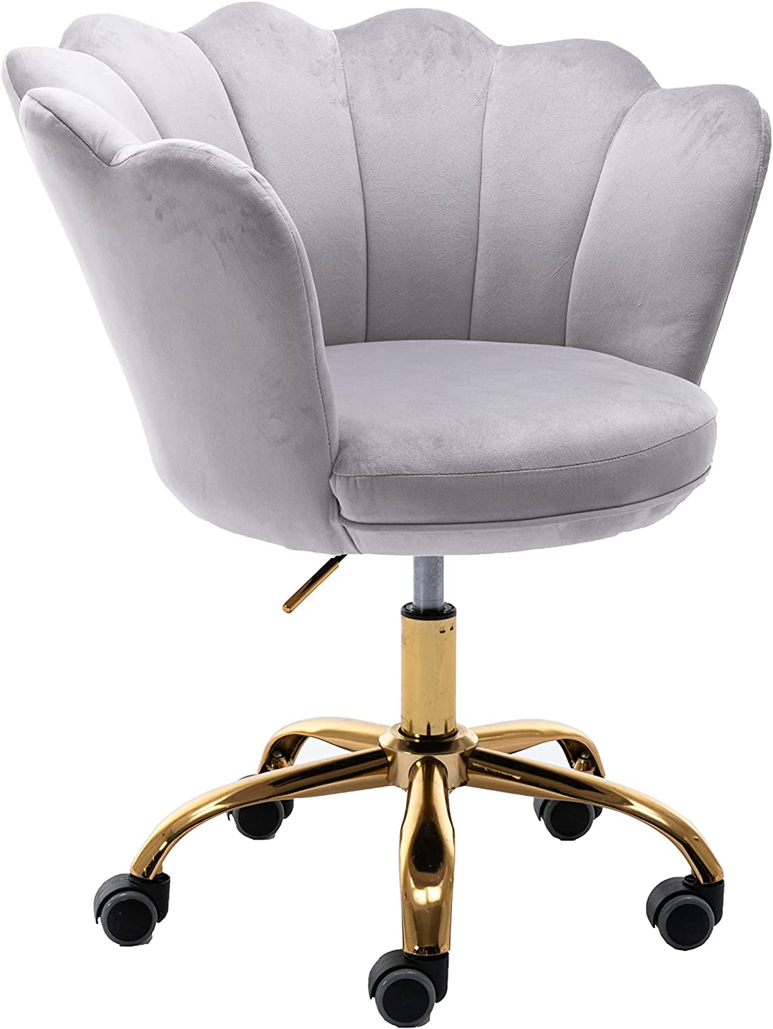 OIKMOINB Comfy Office Task Chair with Wheels Cute Modern Upholstered ...
