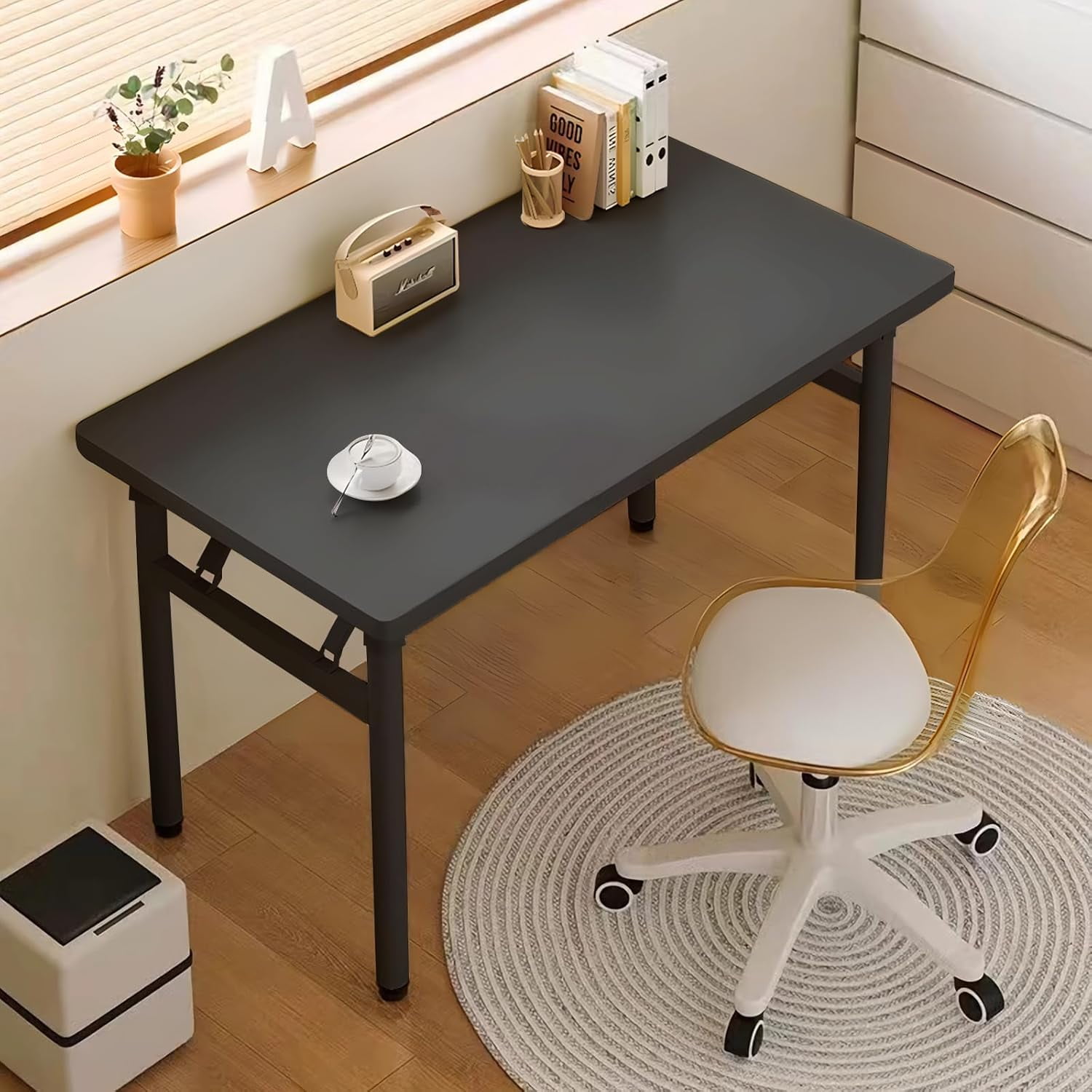 OIKMOINB Computer Desk Study Table No Assembly Required Writing ...