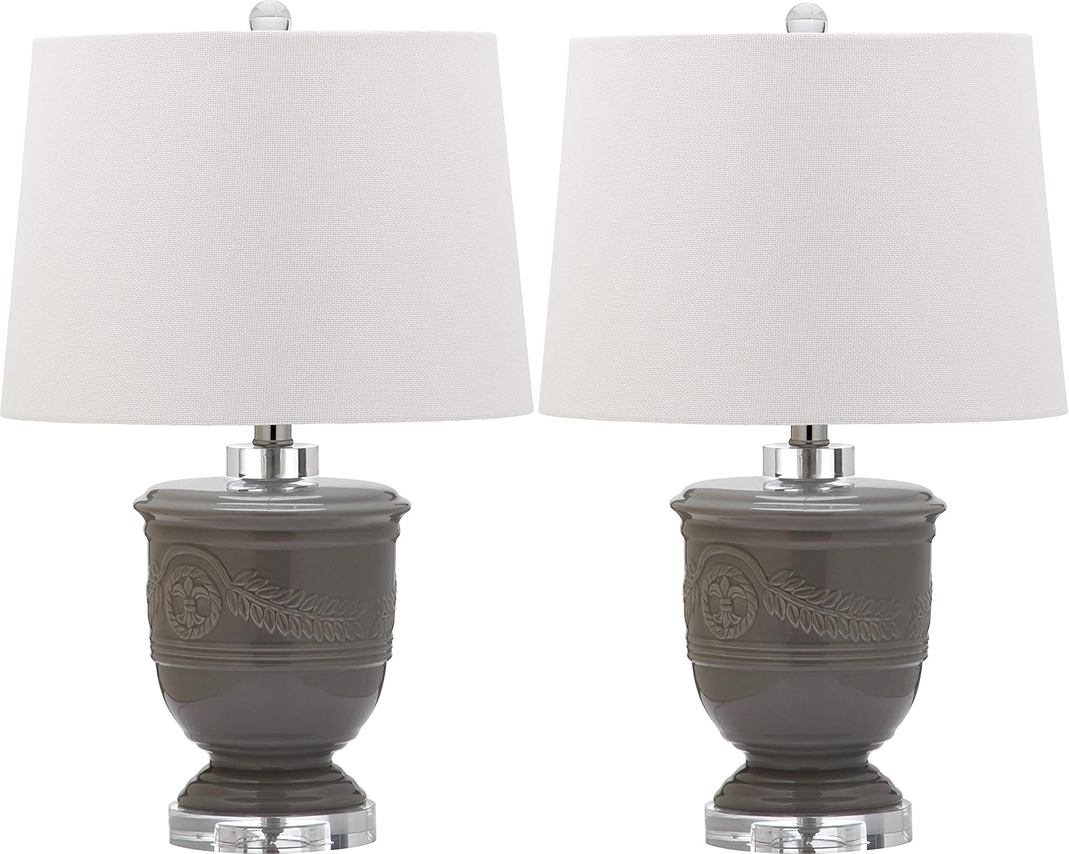 OIKMOINB Lighting Collection Shoal Farmhouse White 24-inch Bedroom ...
