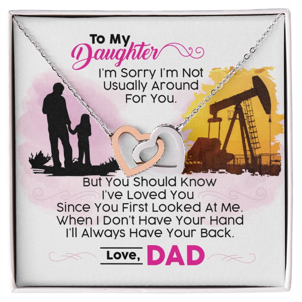 OILFIELD MAN'S DAUGHTER, Interlocking Hearts Necklace, 14K White Gold ...