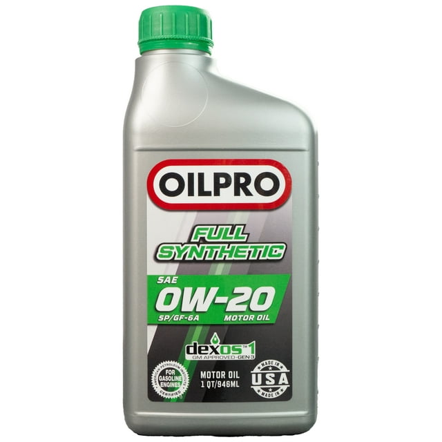 OILPRO Full Synthetic Dexos 0W20 Passenger Car Motor Oil - 6/1 Quart ...