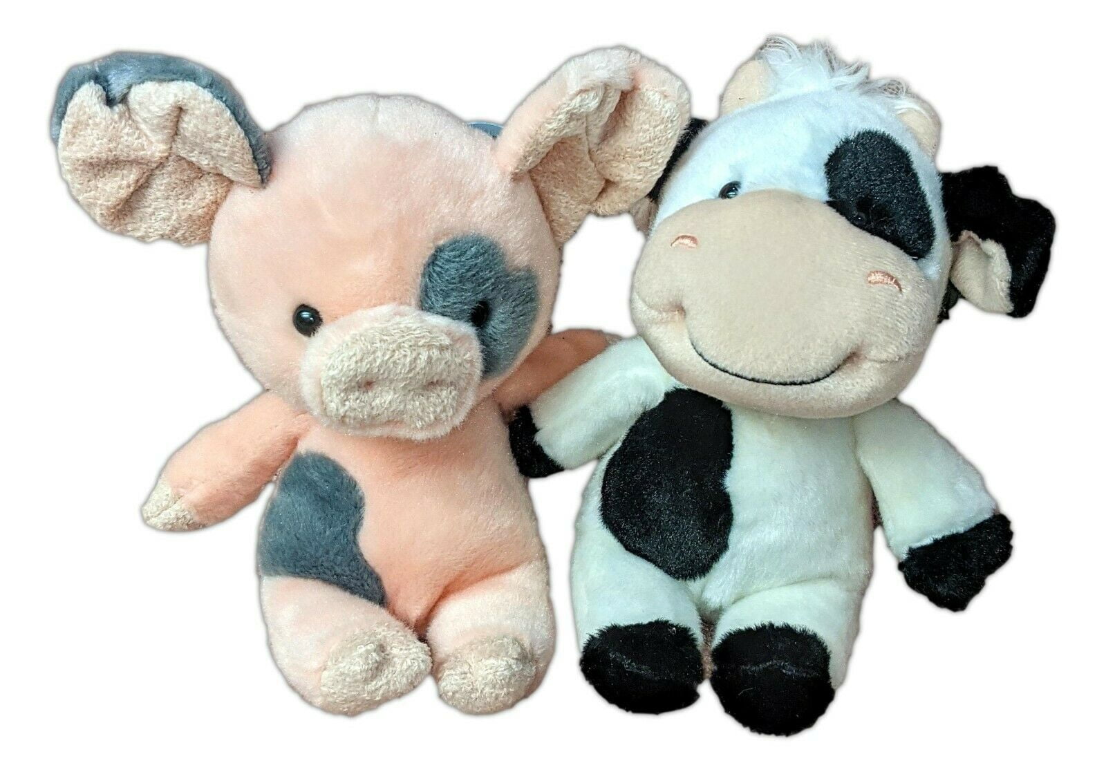 OINK & MOOTY Adorable Baby Pig & Cow 8" Stuffed Animal Plush by Aurora ...