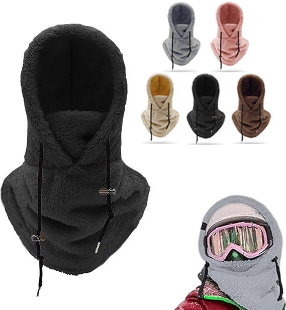 OIOLOYJM Sherpa Hood Ski Mask Sports Windproof Balaclava Face Mask ...