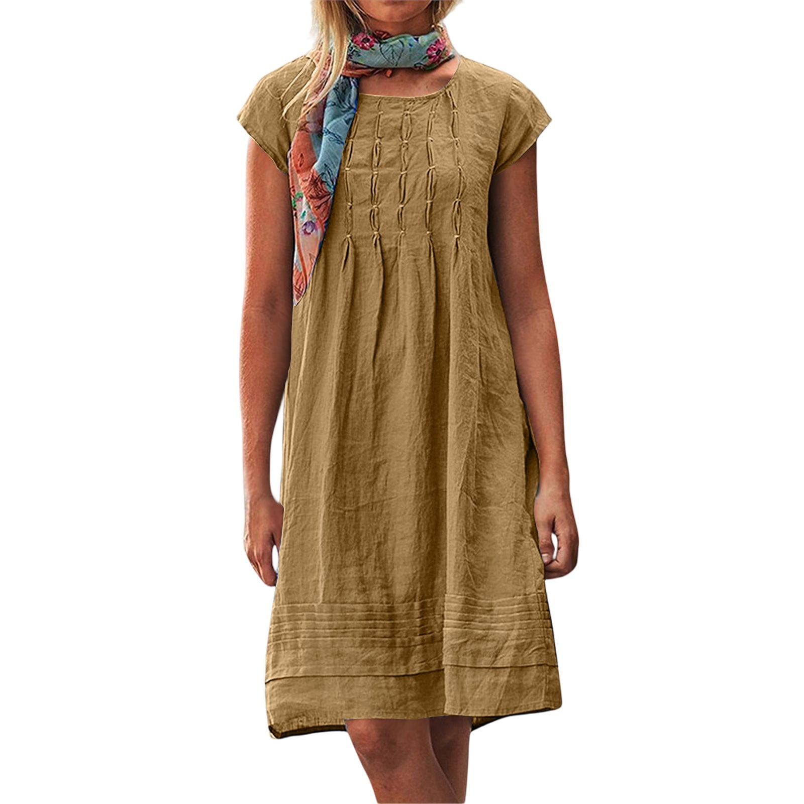 OIOLOYJM Summer Dresses for Women 2025 Casual Fashion Cap Sleeve ...