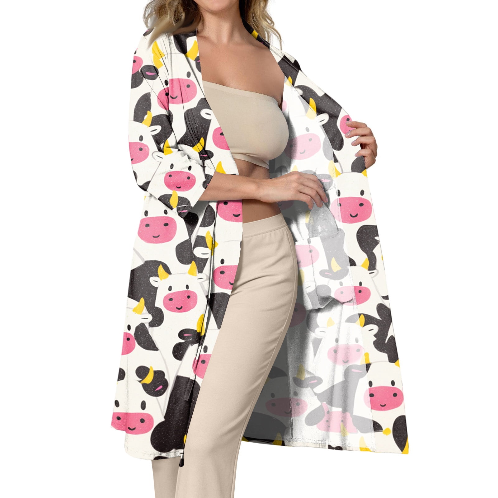 OIOLOYJM Women's Post Surgery Mastectomy Robe with Internal Drain ...