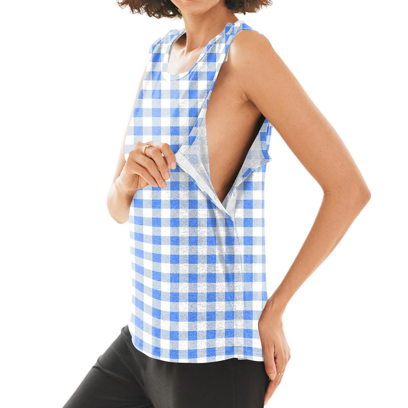 OIOLOYJM Womens Post Surgery Shirts Chemo Port Access Recovery Tear ...