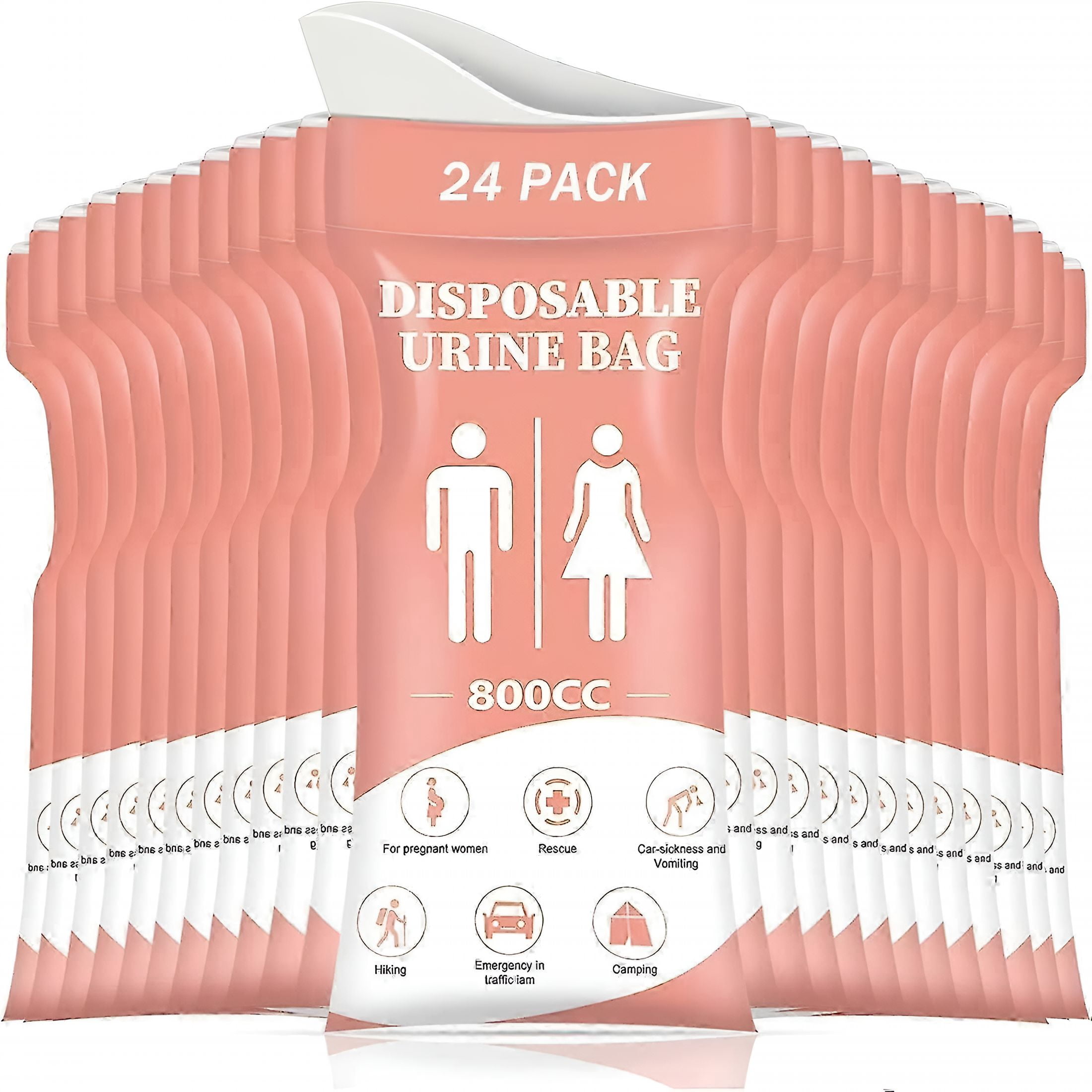 OITY Disposable Urine Bag,12/24 Pcs Pee Bags for Travel for Women/Men ...