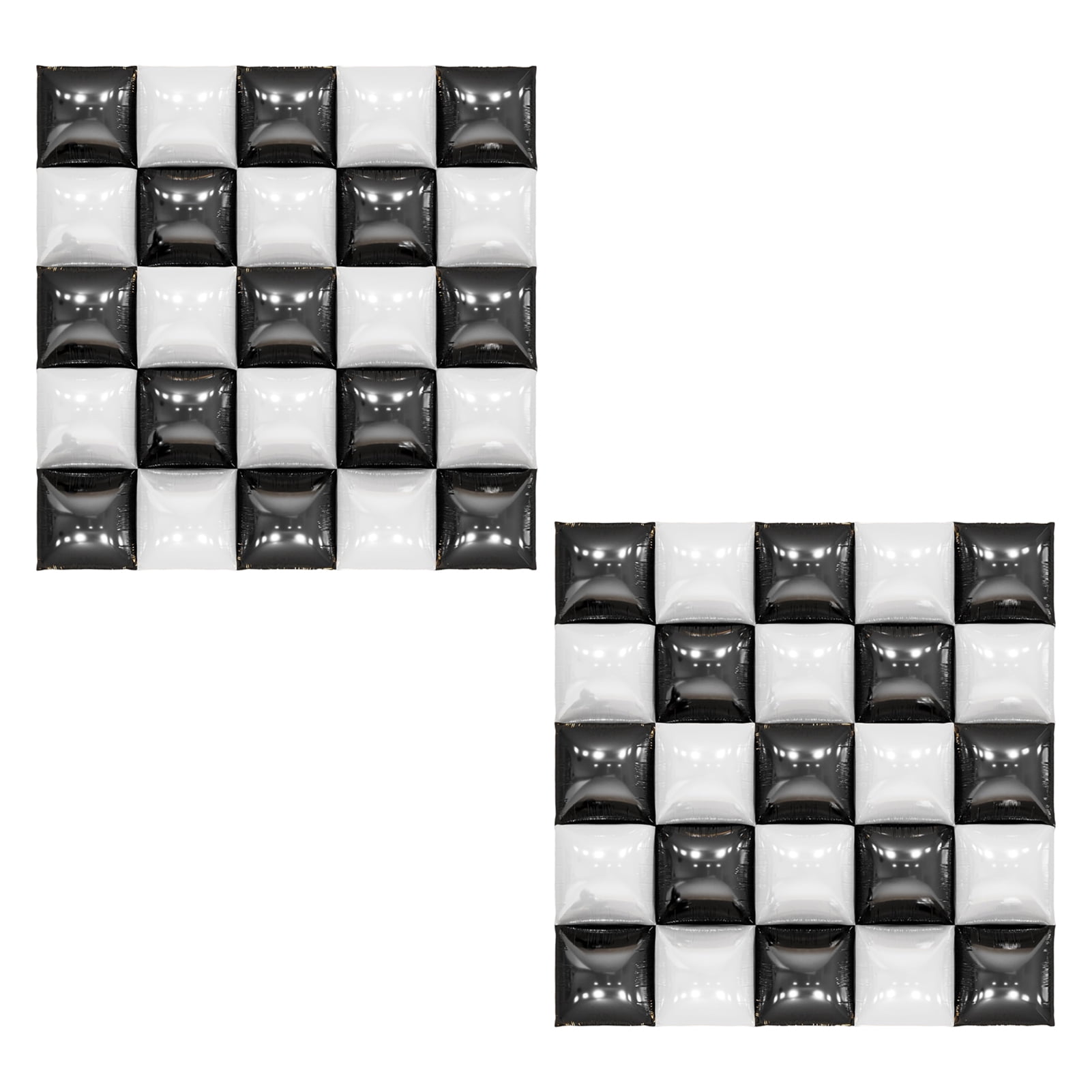 OIUR 50 Pcs Square Foil Balloons Wall Backdrop Double Sided Metallic ...
