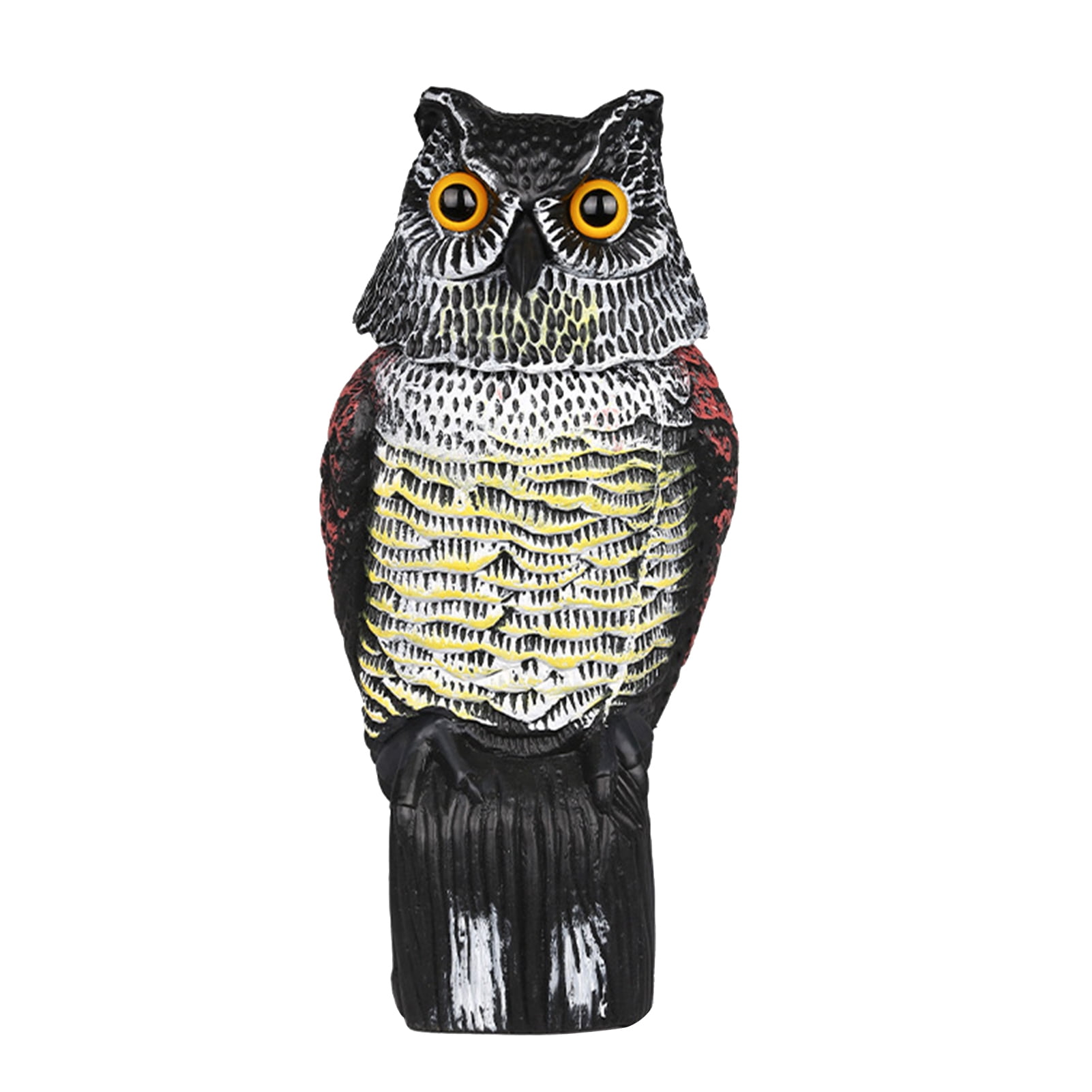OIUR Garden Owl Decoy Weatherproof Owl Scarecrow with 360-Degree ...