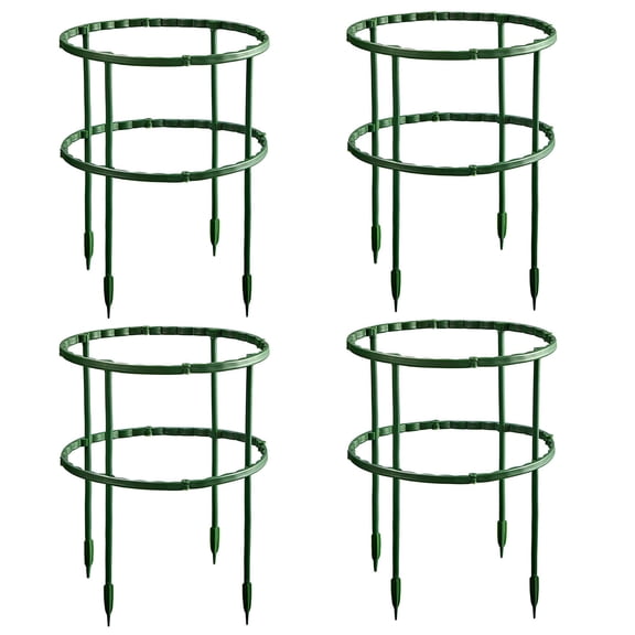 Rirool 6 Pack Adjustable Twig Plant Support Stakes, 39.4" Green Trellis ...