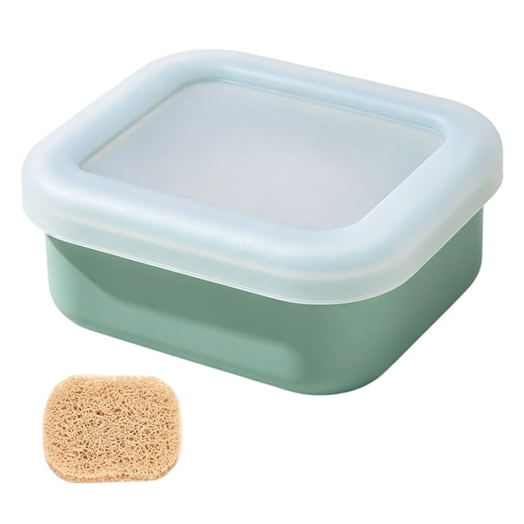 OIUR Portable Silicone Soap Box with Lid, Travel Mini Square Waterproof ...