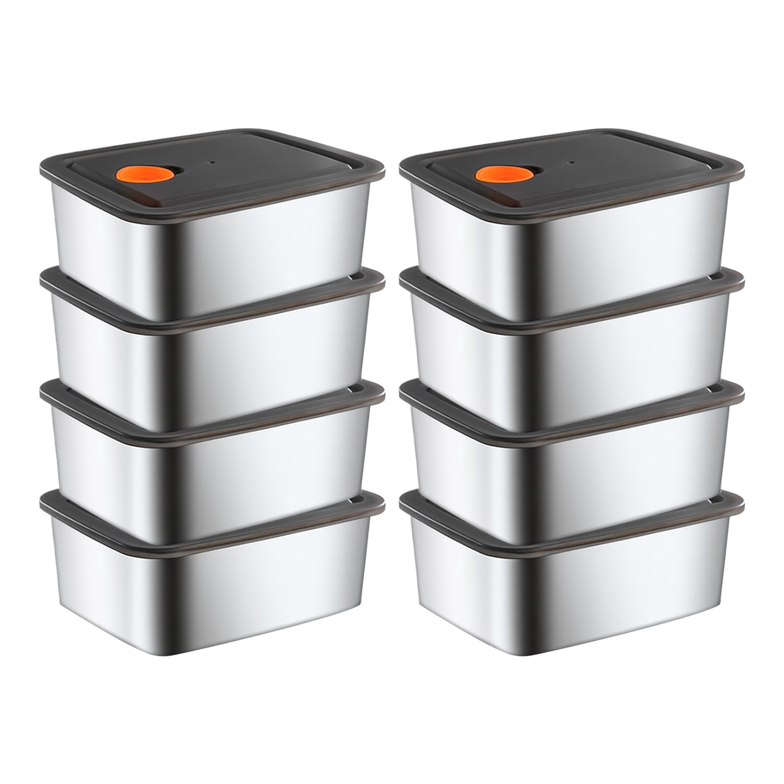 OIUR Stainless Steel Lunch Box with Vented Lids Reusable Metal Meal ...