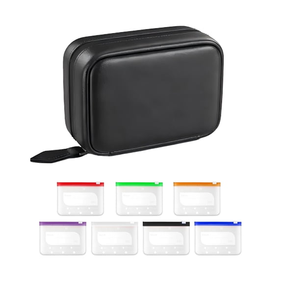 OIUR Weekly Pill Organizer, Contains 7 Zipper Medicine Bag, with ...