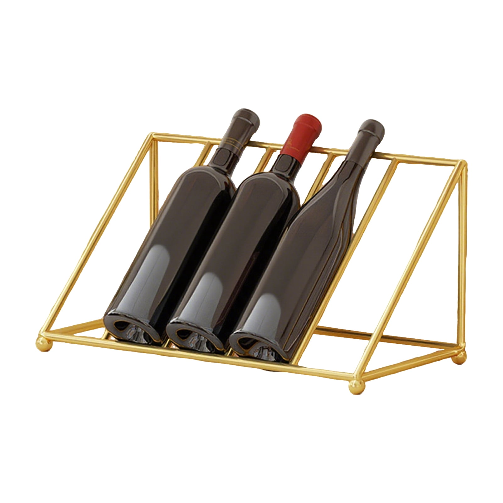 OIUR Wine Bottle Rack Iron Inclined Display Holder for 4-5 Bottles ...