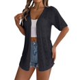 OIUUAK Travel Essential Cardigan, Lightweight Summer Short Sleeve ...