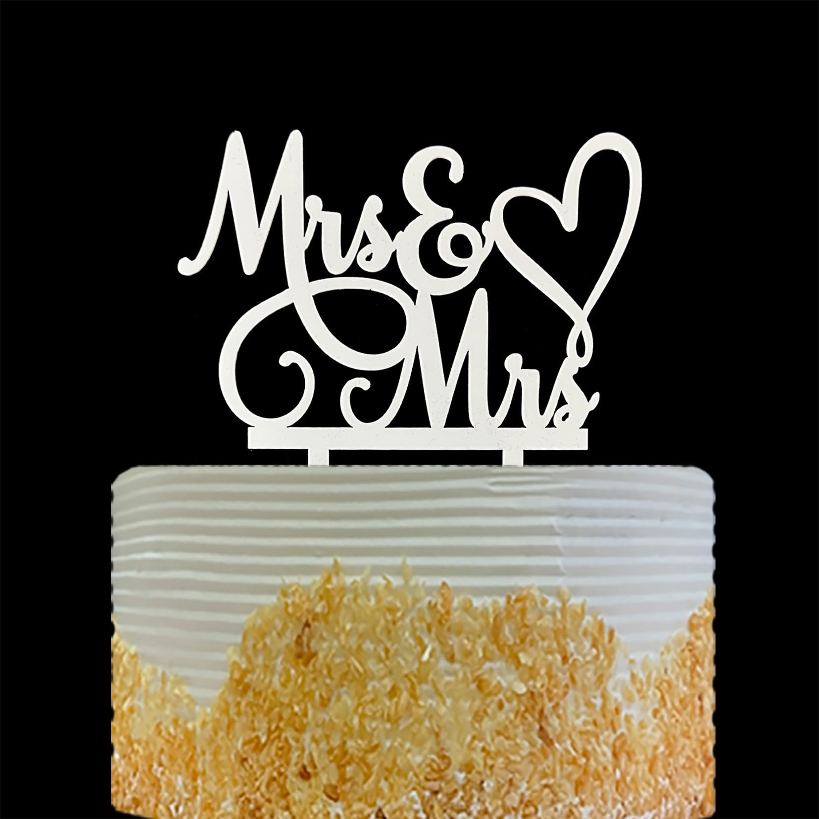 OIXCMNJQ Mrs & Mrs Cake Topper for H2FSDWedding or Anniversary Party ...