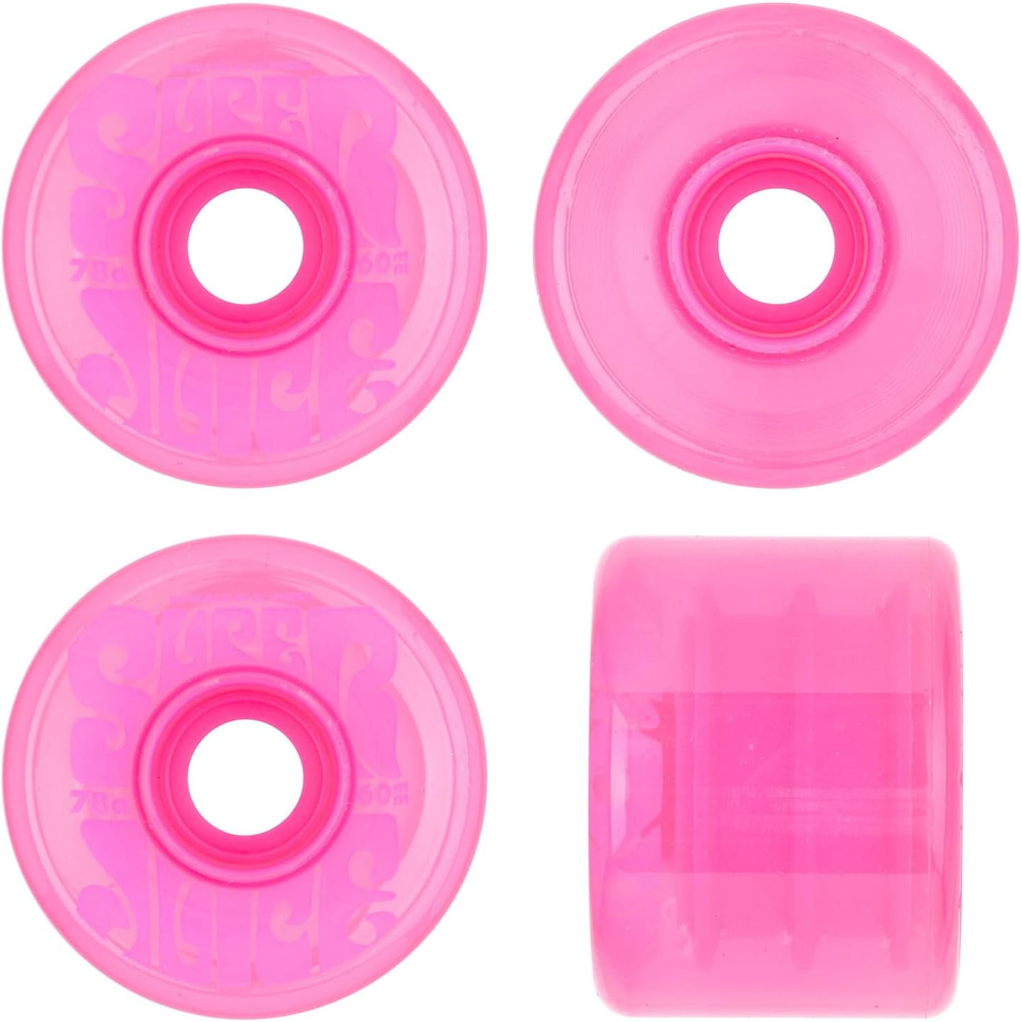 OJ 60mm Bubble Gum Super Juice Pink 78a Skateboard Wheels - Walmart.com