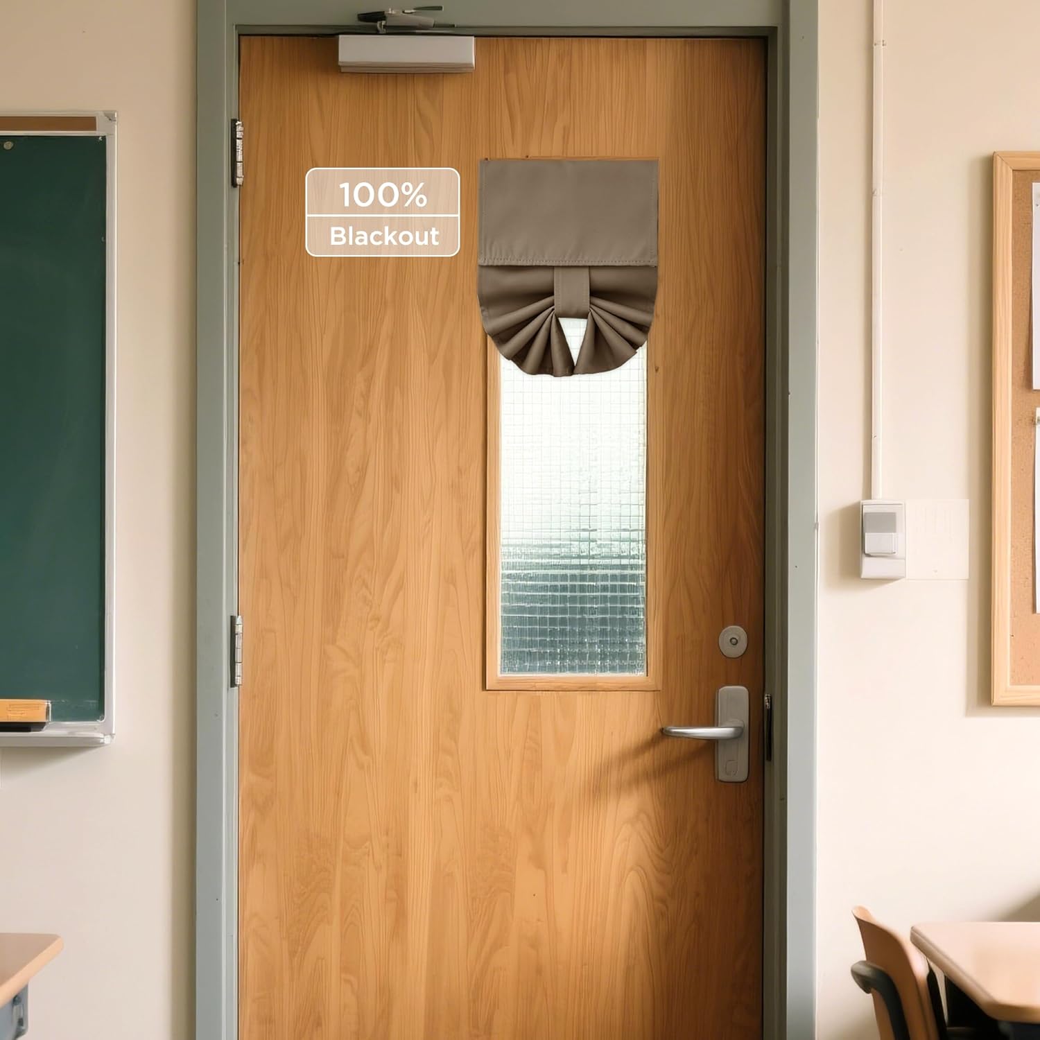 OJGNBML-100% Blackout Classroom Door Window Cover for Small Window ...