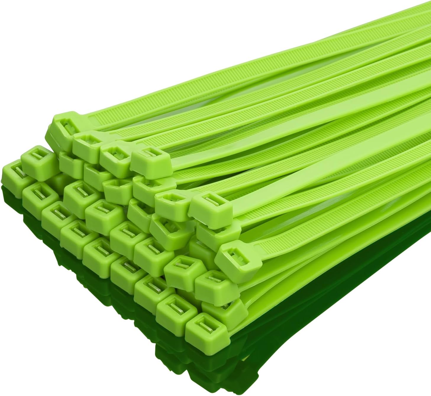 OJGNBML-12 inch Apple Green Zip Ties Heavy Duty 100 Pack, 120 LBS ...
