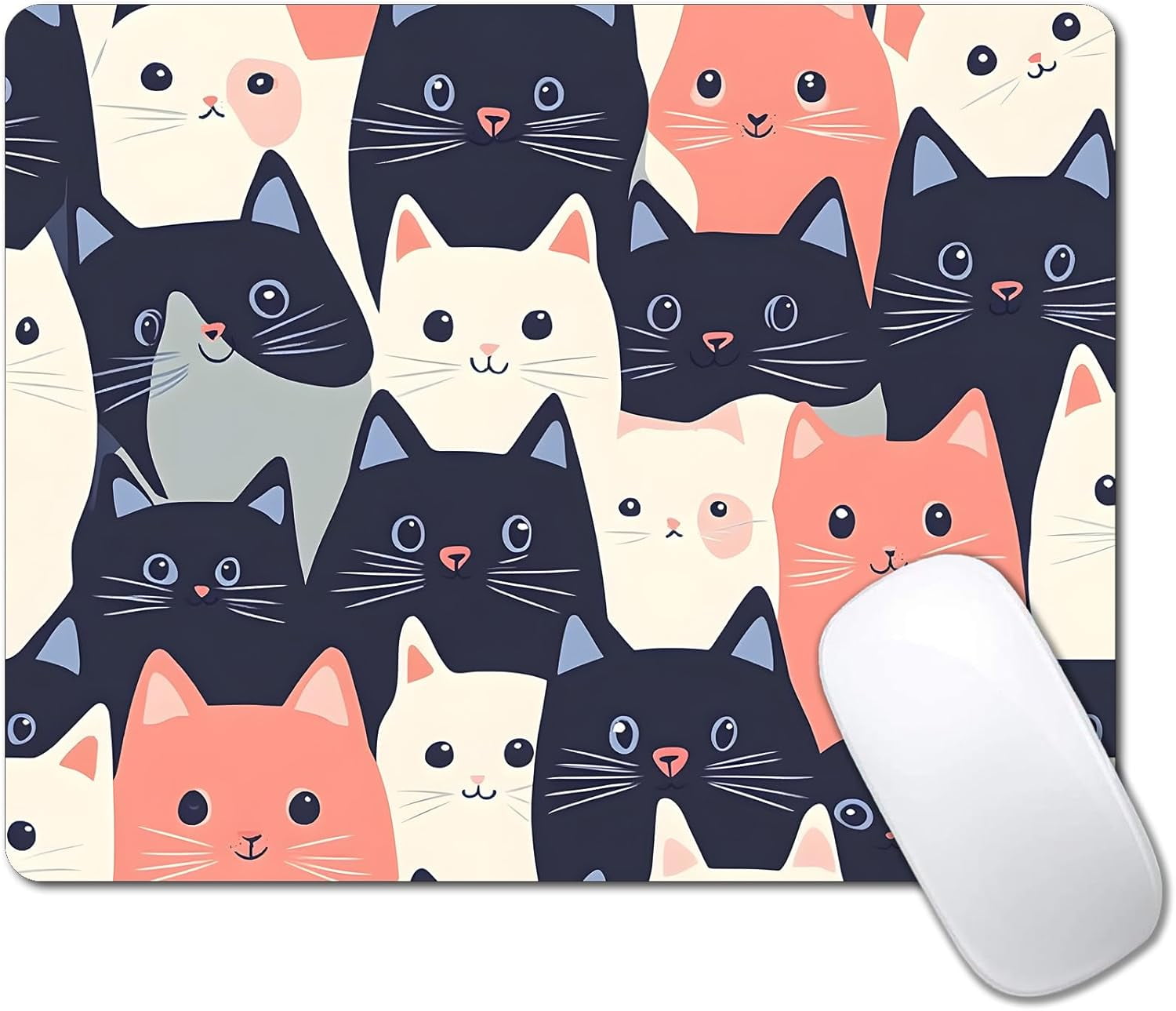 OJGNBML-Cute Black Cats Mouse Pads for Desk, Portable Computer Small ...