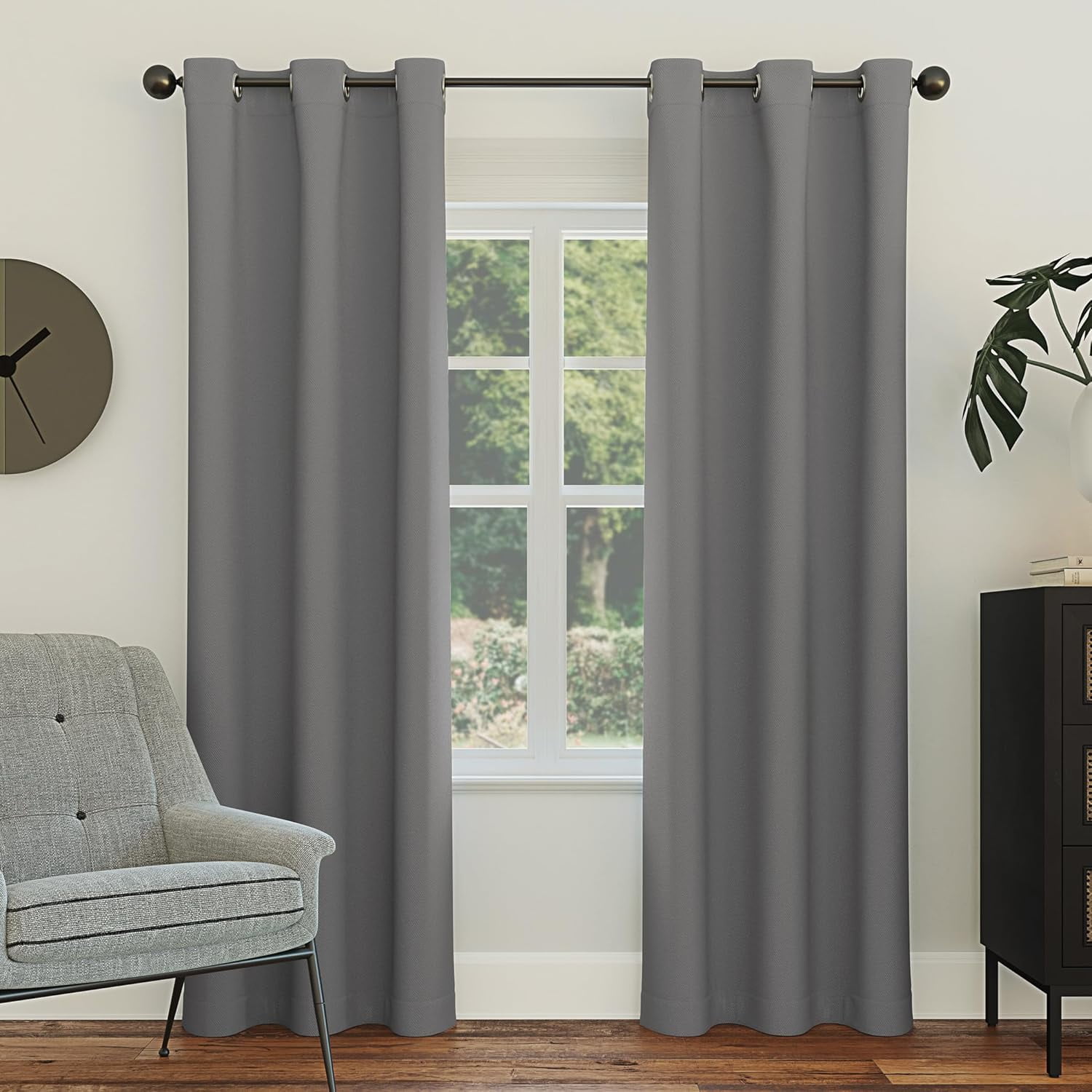 OJGNBML-Easton Energy Saving Blackout Grommet Curtain Panel, 40" x 108 ...