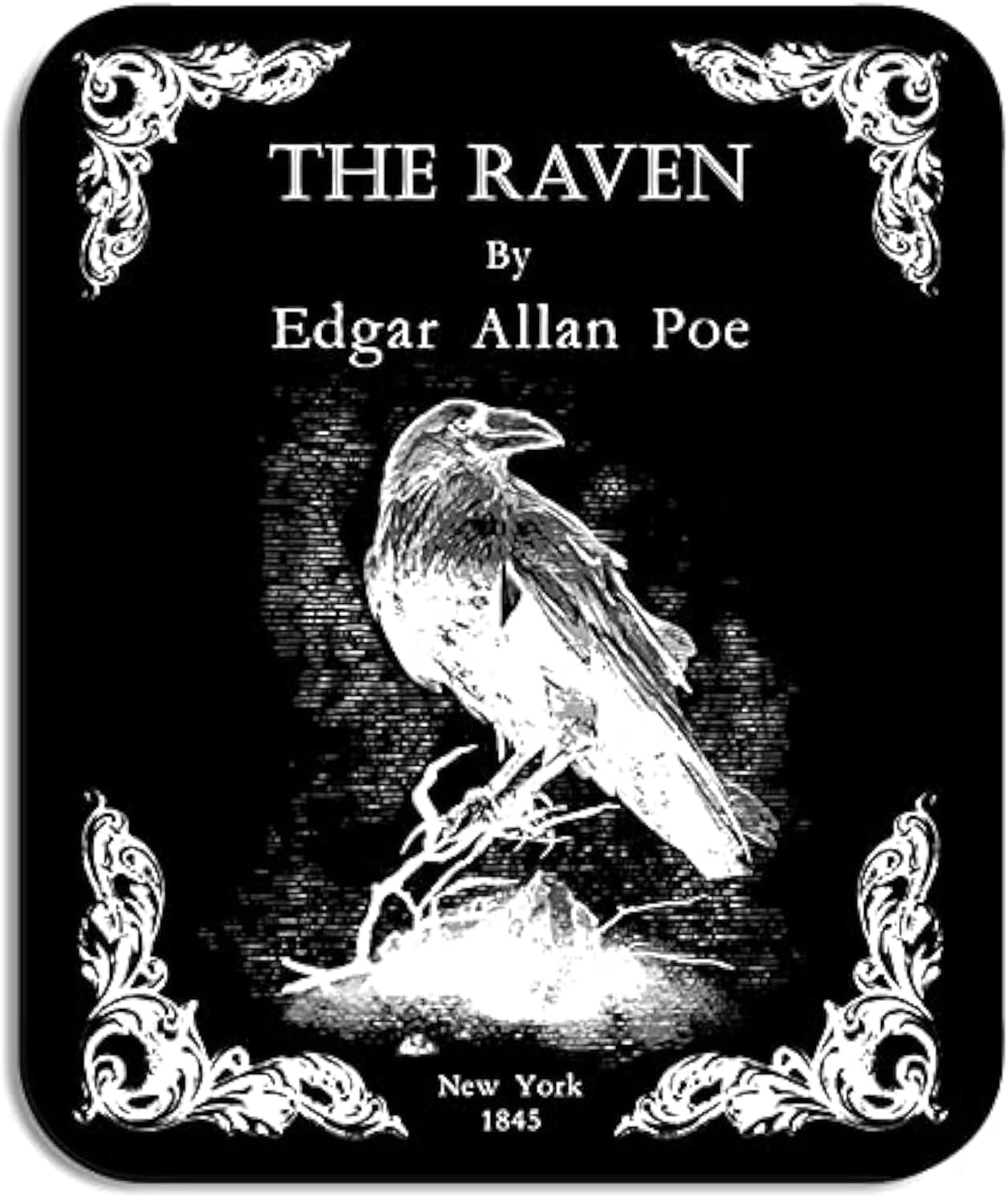 OJGNBML-Literary Mouse Pad. Mousepad with Famous Book Design. (Raven (Black Title Page ...