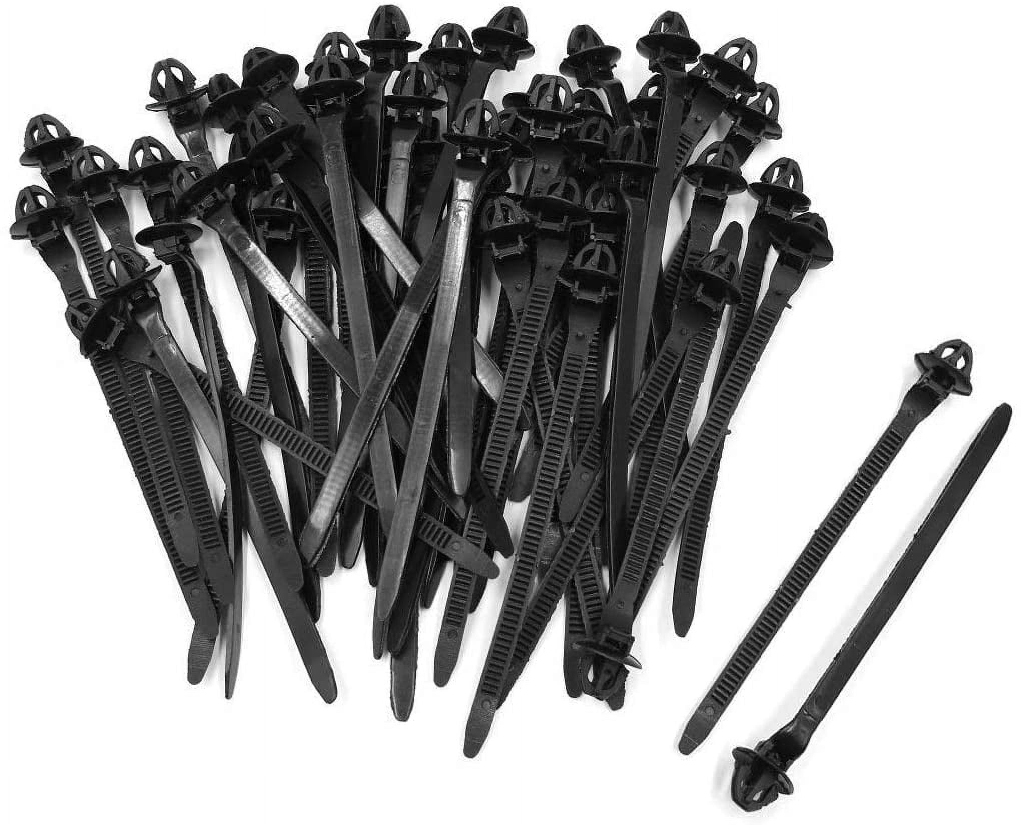 OJGNBML-Umbrella Wing Nylon Push Mount Zip Ties 50Pcs, Heavy Duty Black ...