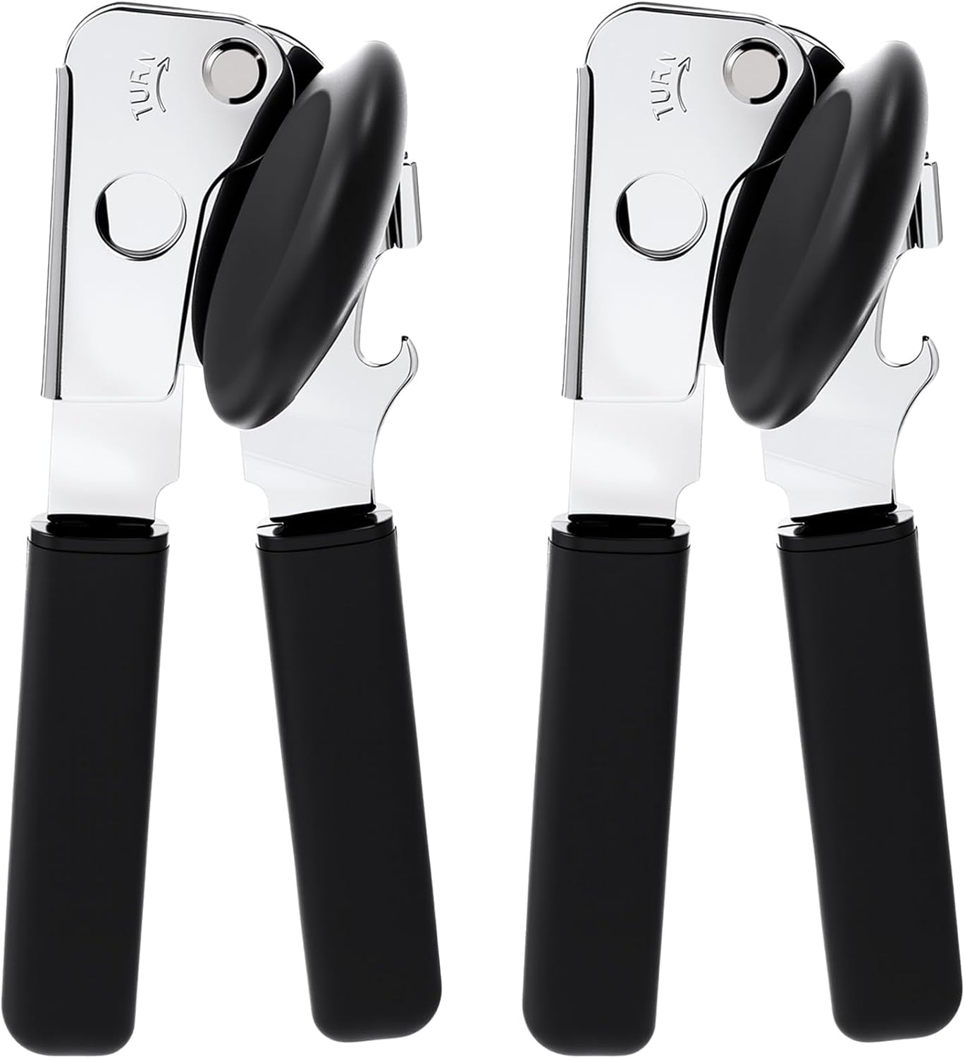 OJGNBMLZ-2 Pack Manual Can Opener with Magnet, Smooth Edge Handheld Can ...