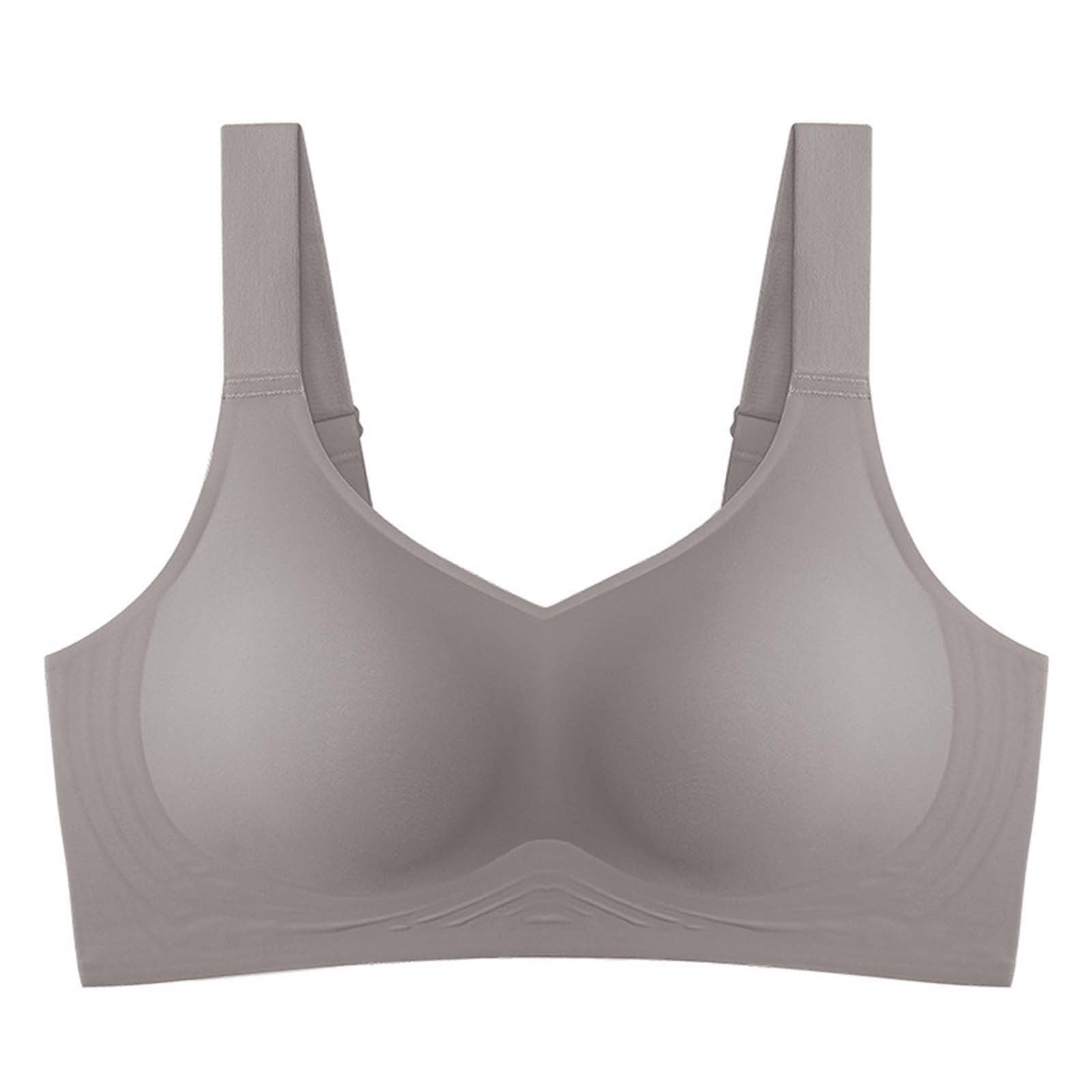 OJSFQUFP Barely There Bra Dark Gray Women's Seamless Wireless Bralette ...